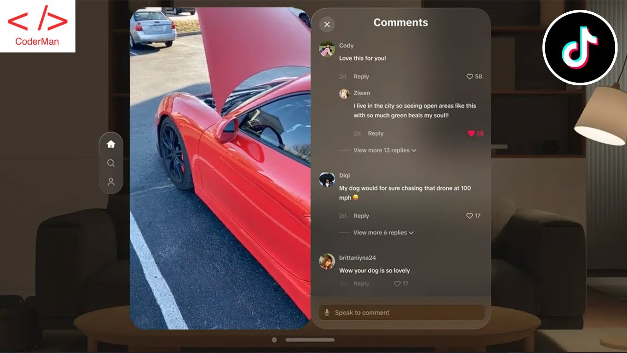 Watching TikTok on Apple Vision Pro – CoderMan